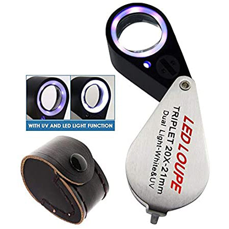 LED / UV Triplet Hand Lens - 10X, 20X & 30X - ASC Scientific