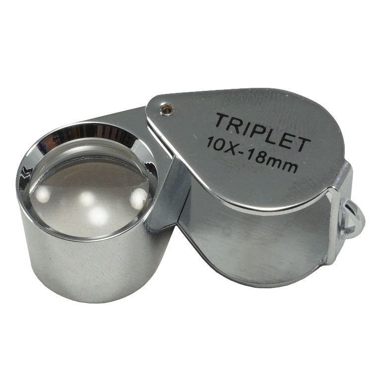 10X - 18mm Triplet Hand Lens With Leather Case - – ASC Scientific